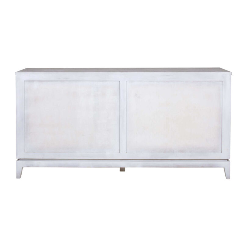 Calista 4 Door Acacia and Cane Sideboard, White Wash – Hilton Head ...